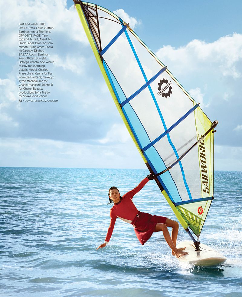 Charlee Fraser Does 'Extreme Swim' By Alexi Lubomirski For Harper's ...