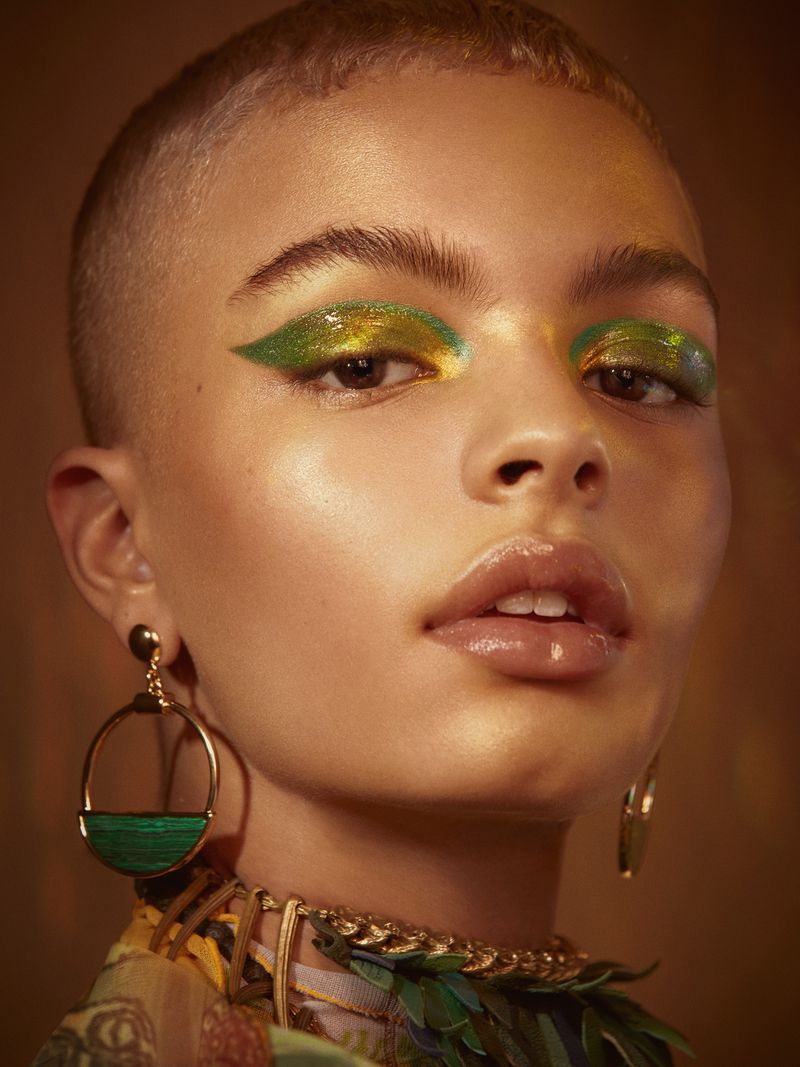India Makailah Graham Wears Her 'Heavy Metal Beauty' Face For Harper's ...
