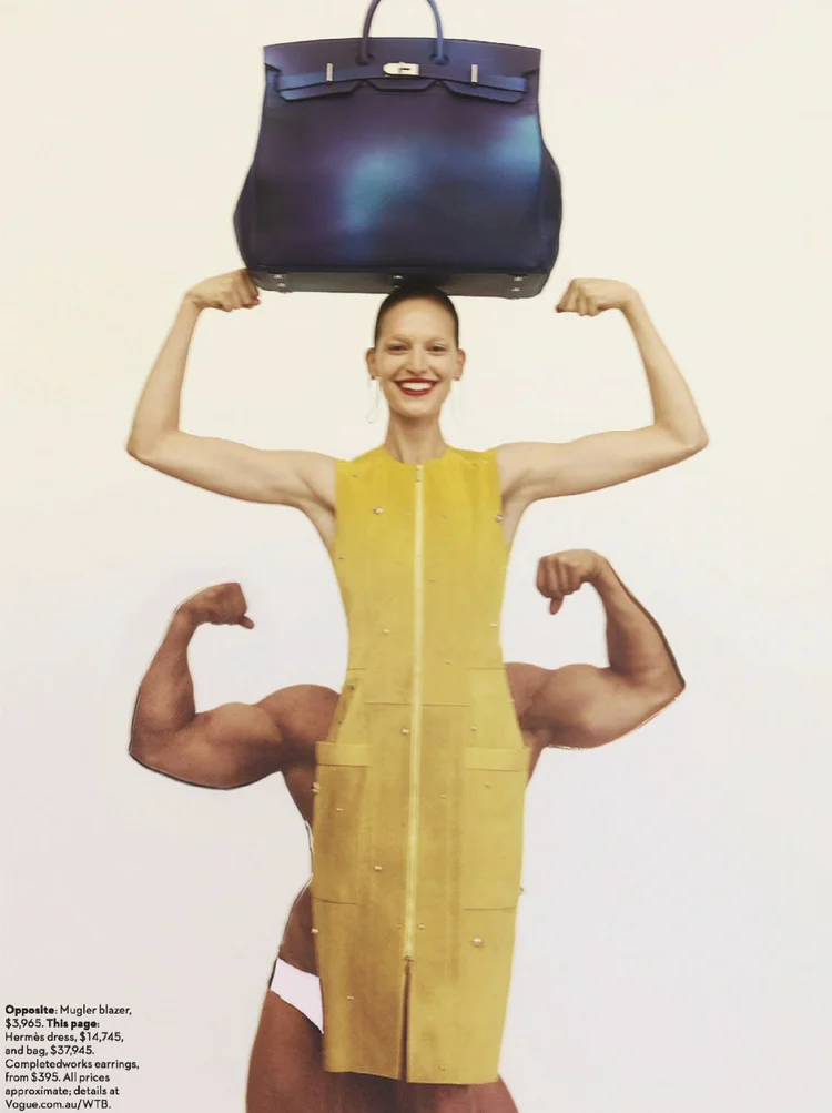 Vanessa Axente Is Lensed By Simon Eeles As Bold Bag Lady For Vogue ...