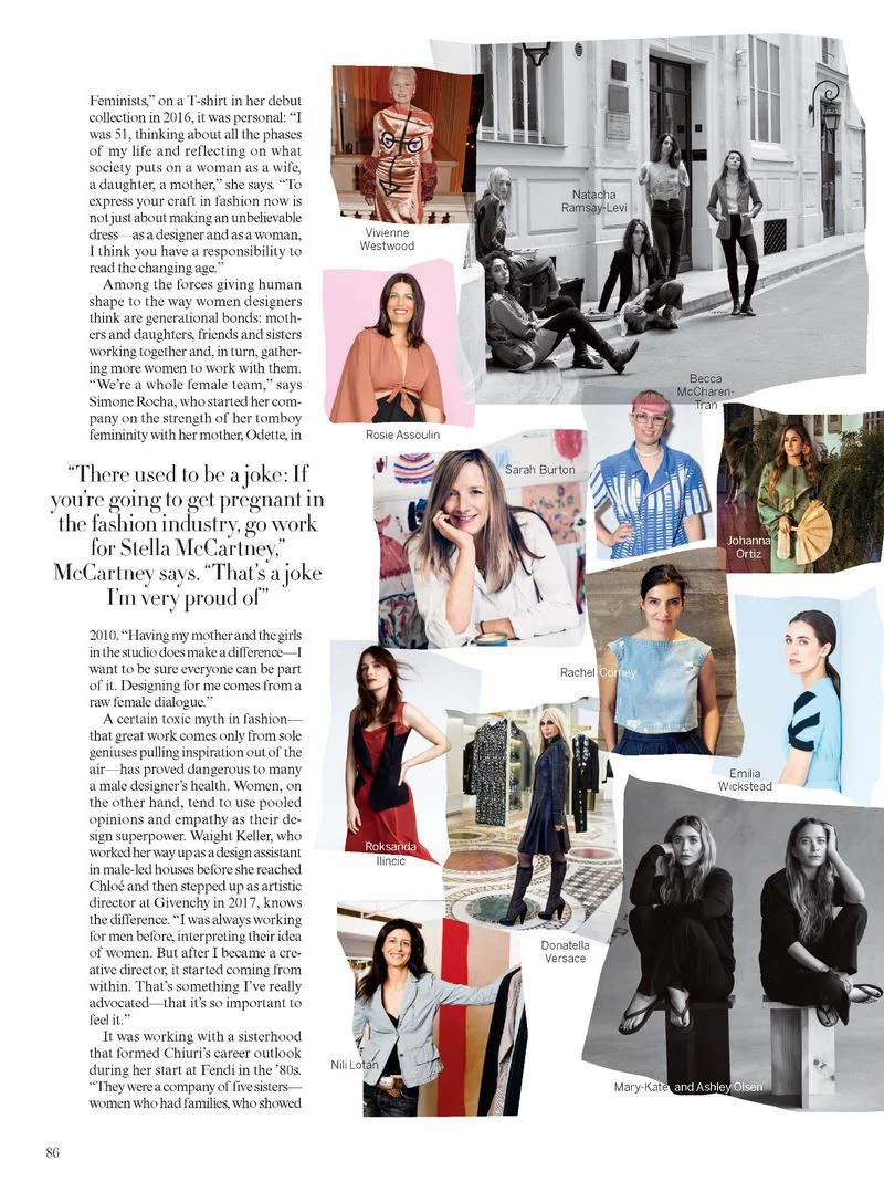 Zoe Ghertner Captures Vogue US 'The Present Is Female': Designers ...