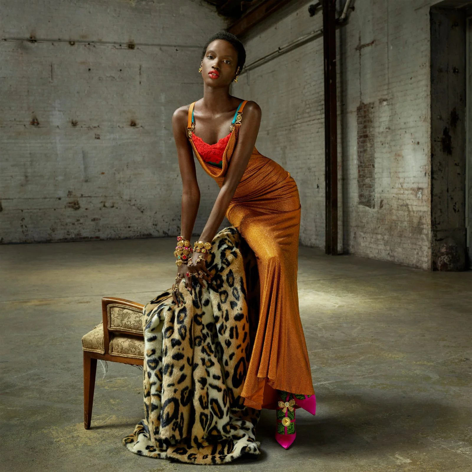 Steven Meisel Eyes Anok, Bente, Kaia+ Yassine In Versace Fall 2019 ...