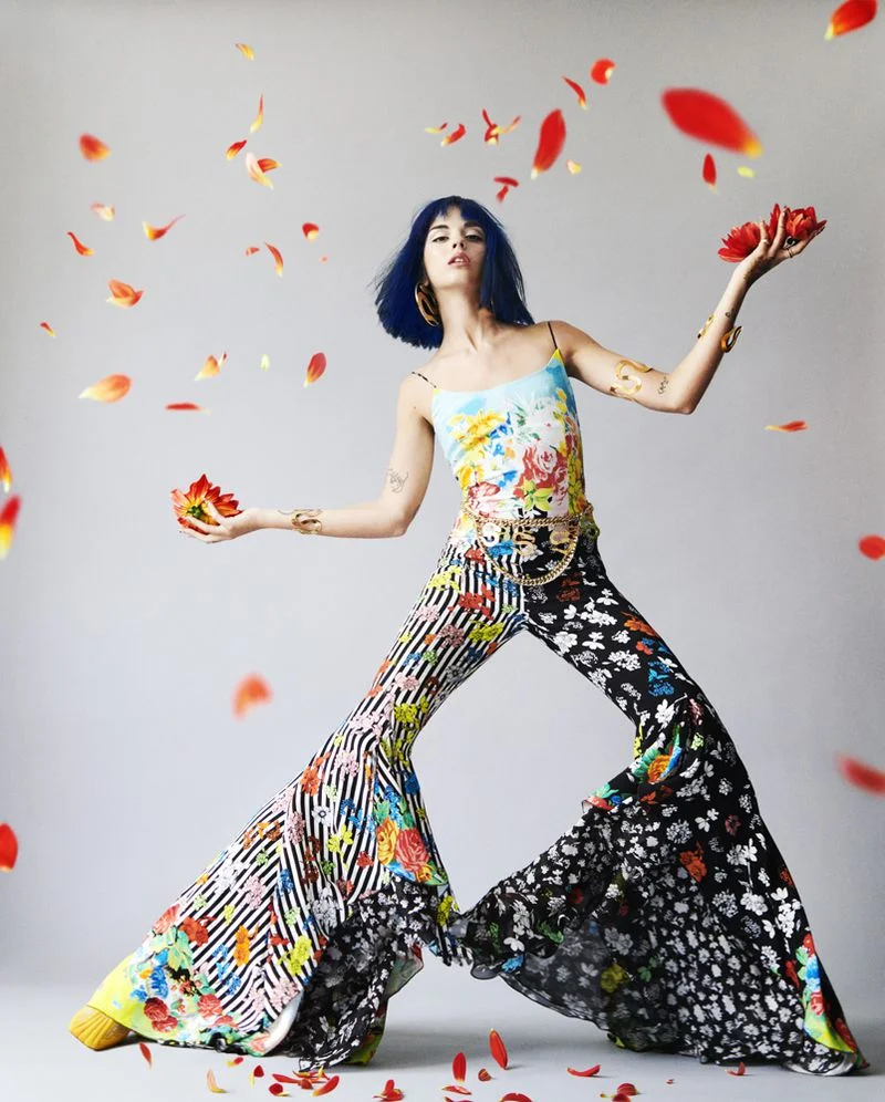 Paul Scala Captures Sita Abellan in Psychedelic Prints For Glamour ...