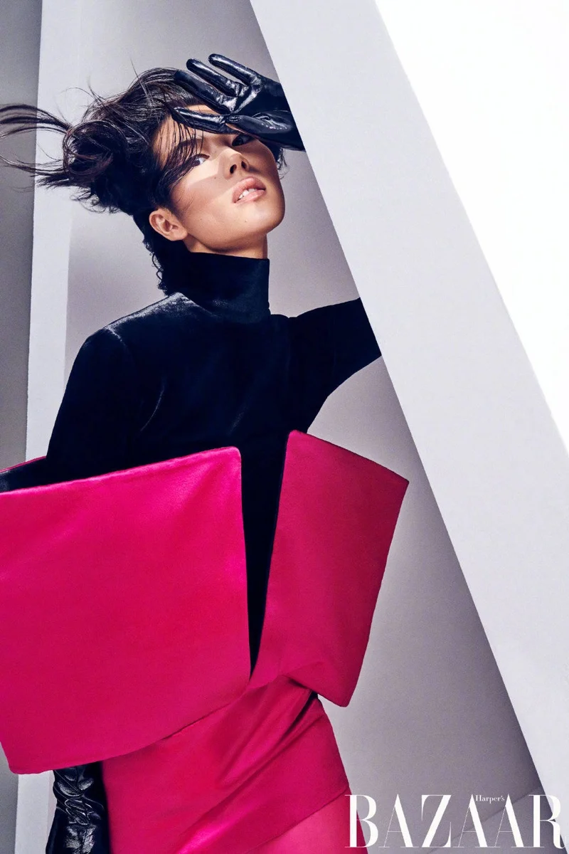 Liu Wen Strikes Modern Poses Lensed by Yu Cong for Harper's Bazaar ...