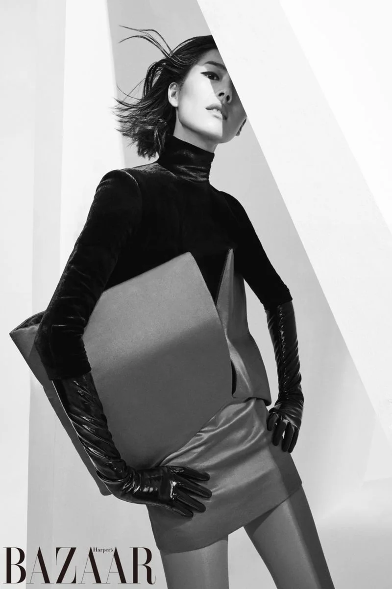 Liu Wen Strikes Modern Poses Lensed by Yu Cong for Harper's Bazaar ...