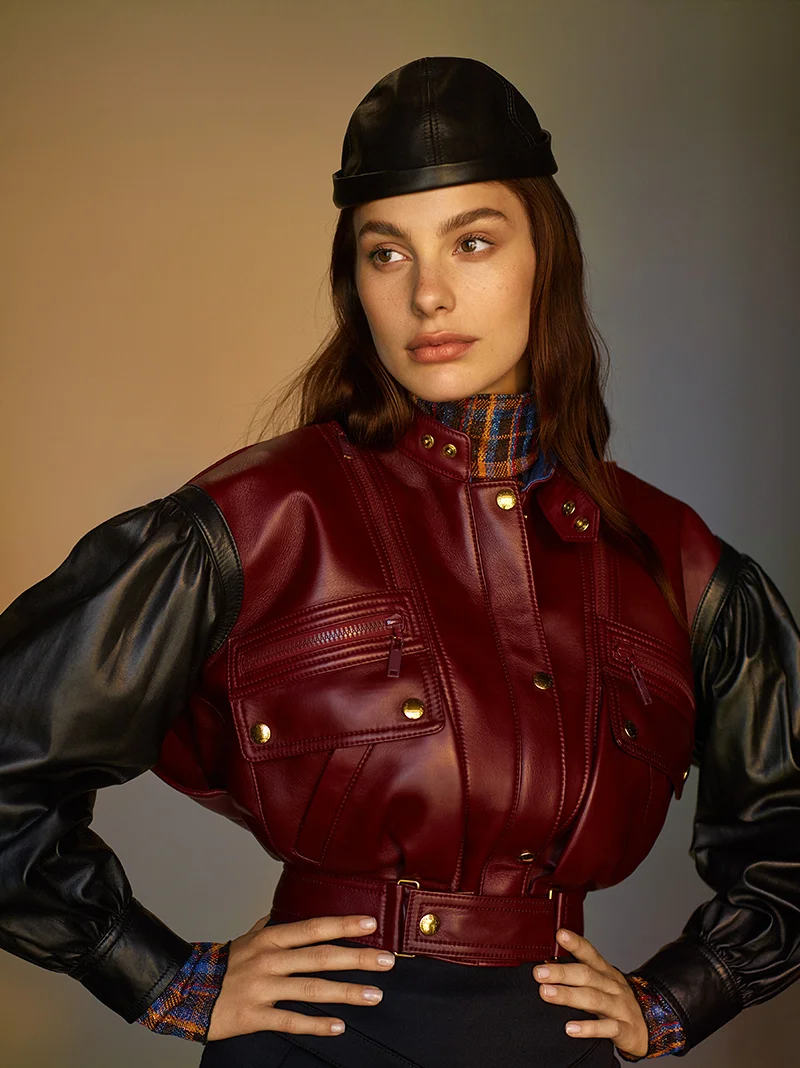 Camila Morrone Poses In Fall Leathers by Thomas Whiteside for Vogue ...