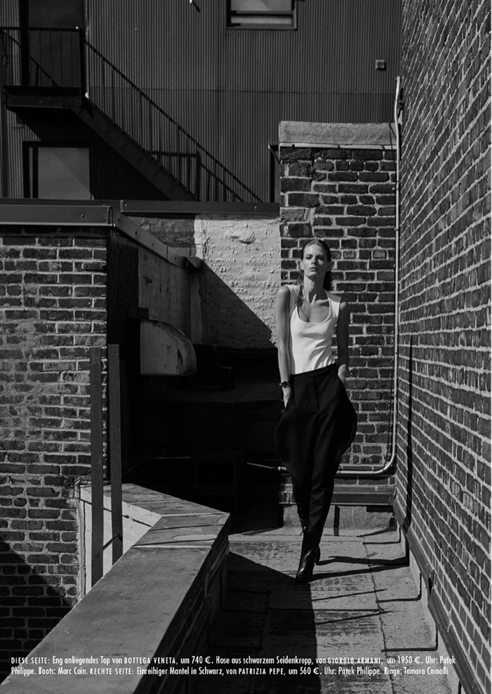 Julia Stegner Sizzles in David Roemer Glam Modern Shots for ELLE ...
