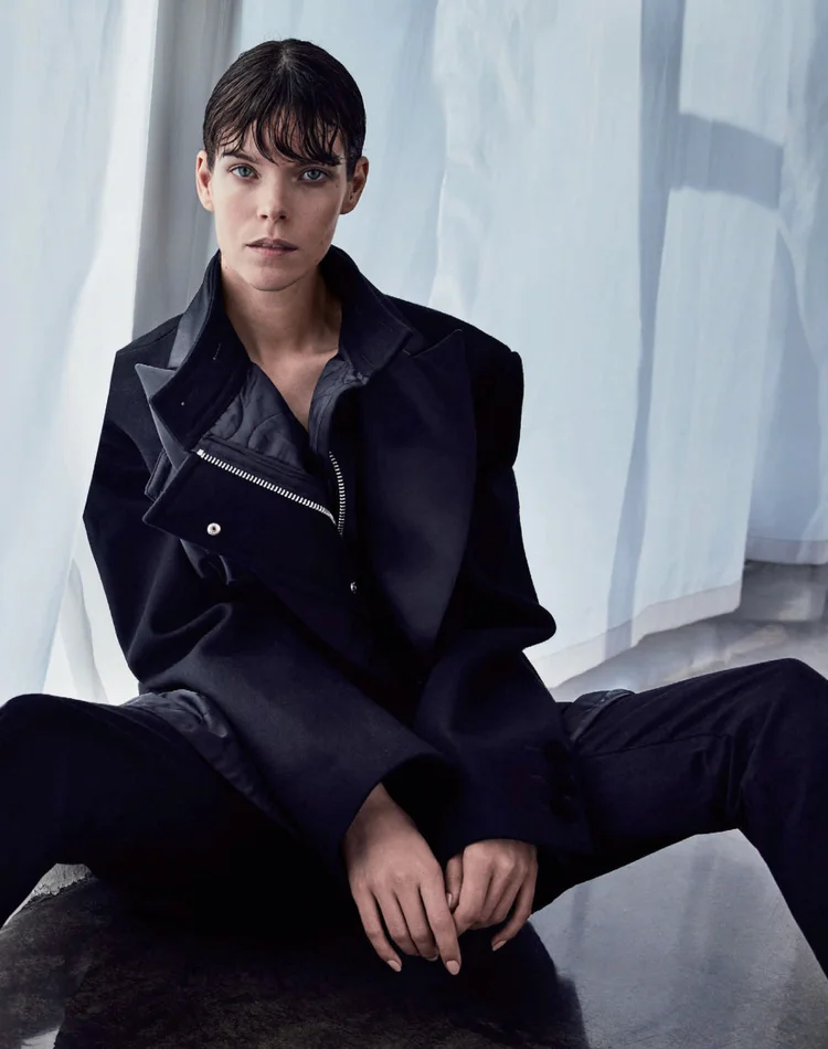 Meghan Collison Wears 'Sharp Edges' Fall 2019 Coats, Jackets +Suits by ...