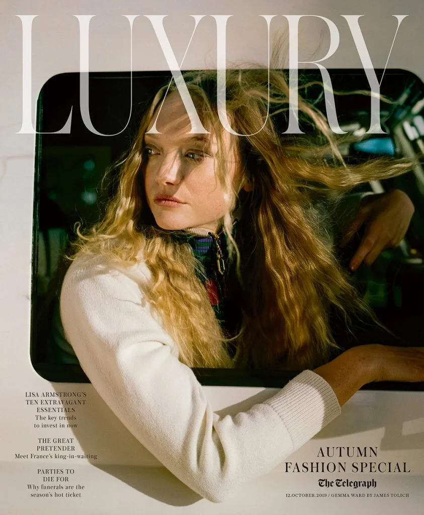 Gemma Ward Chills In Cold-Weather Casual for Telegraph UK — Anne of ...