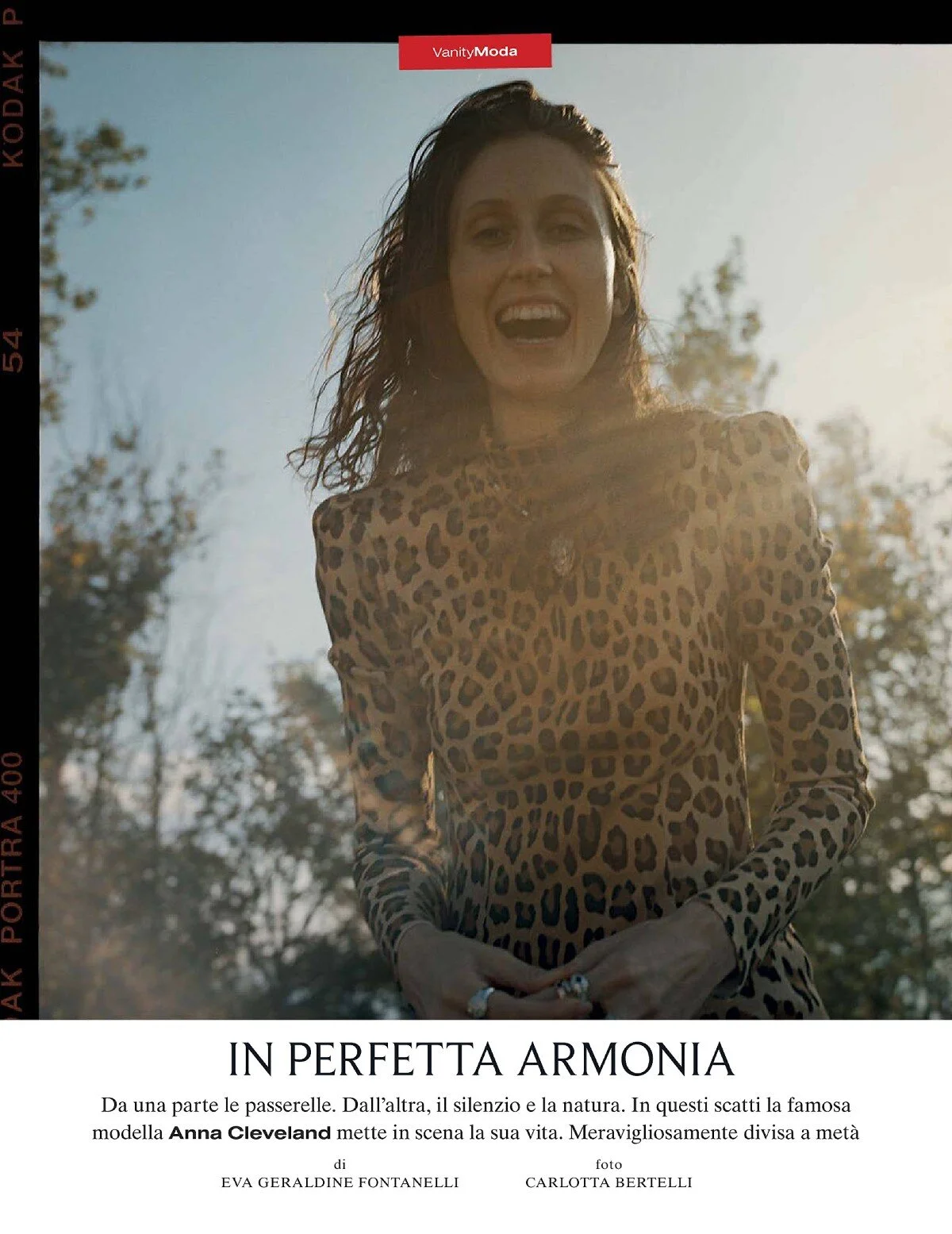 Anna Cleveland Finds Harmony in Nature for Vanity Fair Italia — Anne of ...