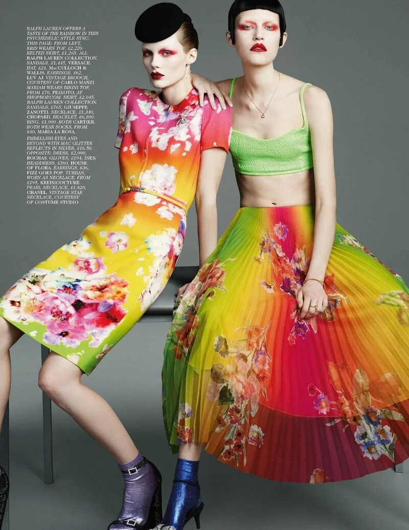 'Tickled Pink' Modern Color Pattern Fashion for British Vogue — Anne of ...