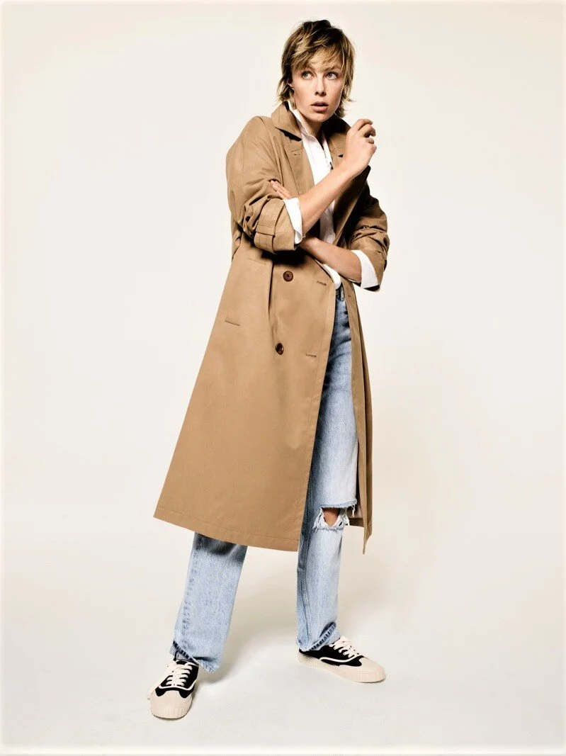 Edie Campbell in Sp 2020 Mango Committed Sustainable Denim Collection ...