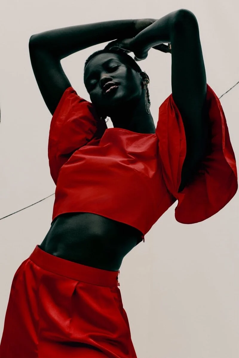 Adut Akech Sees Red for Zara FW 2020 Lookbook Series 021 — Anne of ...