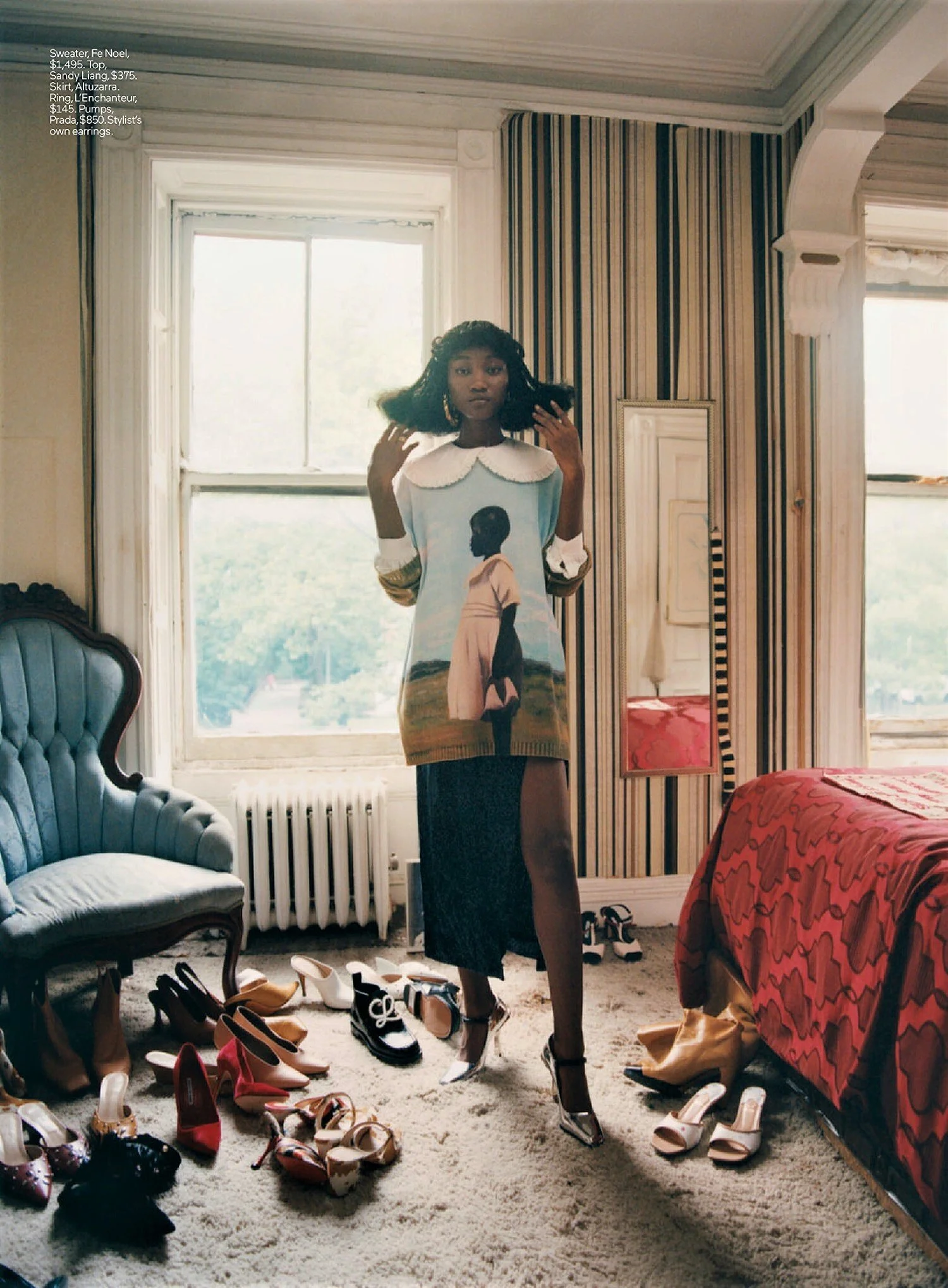 Eniola Abioro, Fatou Jobe @Home with Helaine Worrell for ELLE US — Anne ...