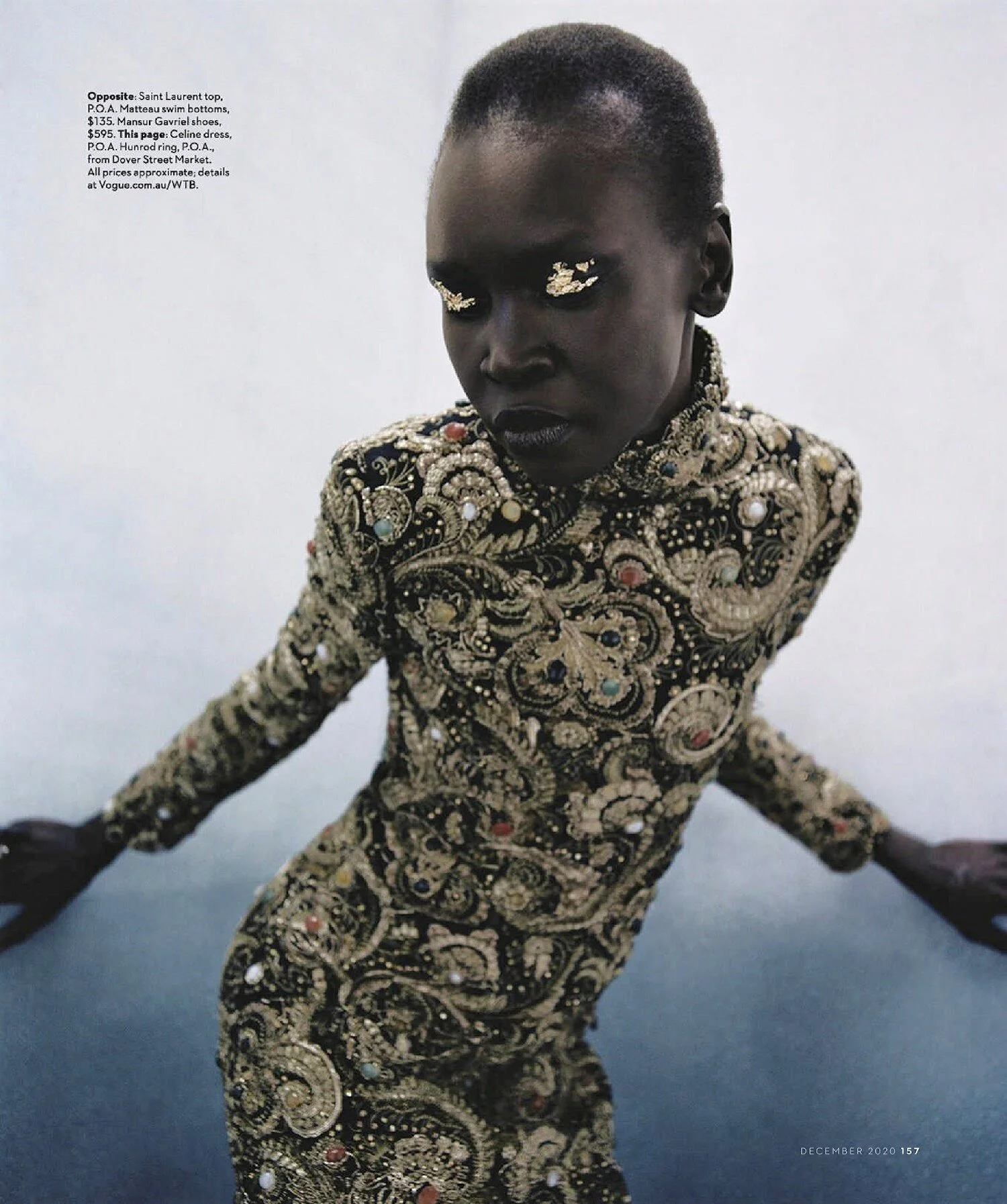 Alek Wek in 'Flow Motion' Modern Luxury Fashion Vogue Australia — Anne ...