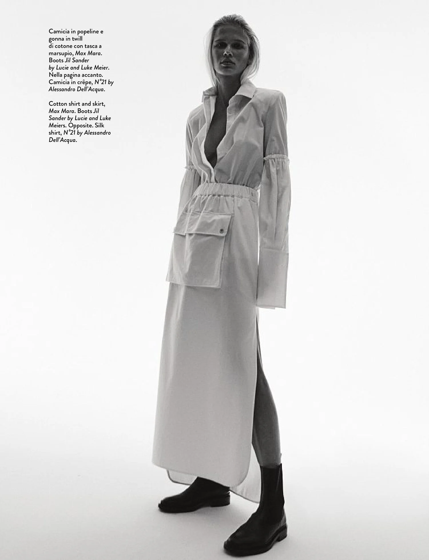 Fien Kloos in 'Black & White' by Jacopo Moschin for Amica Italia — Anne ...