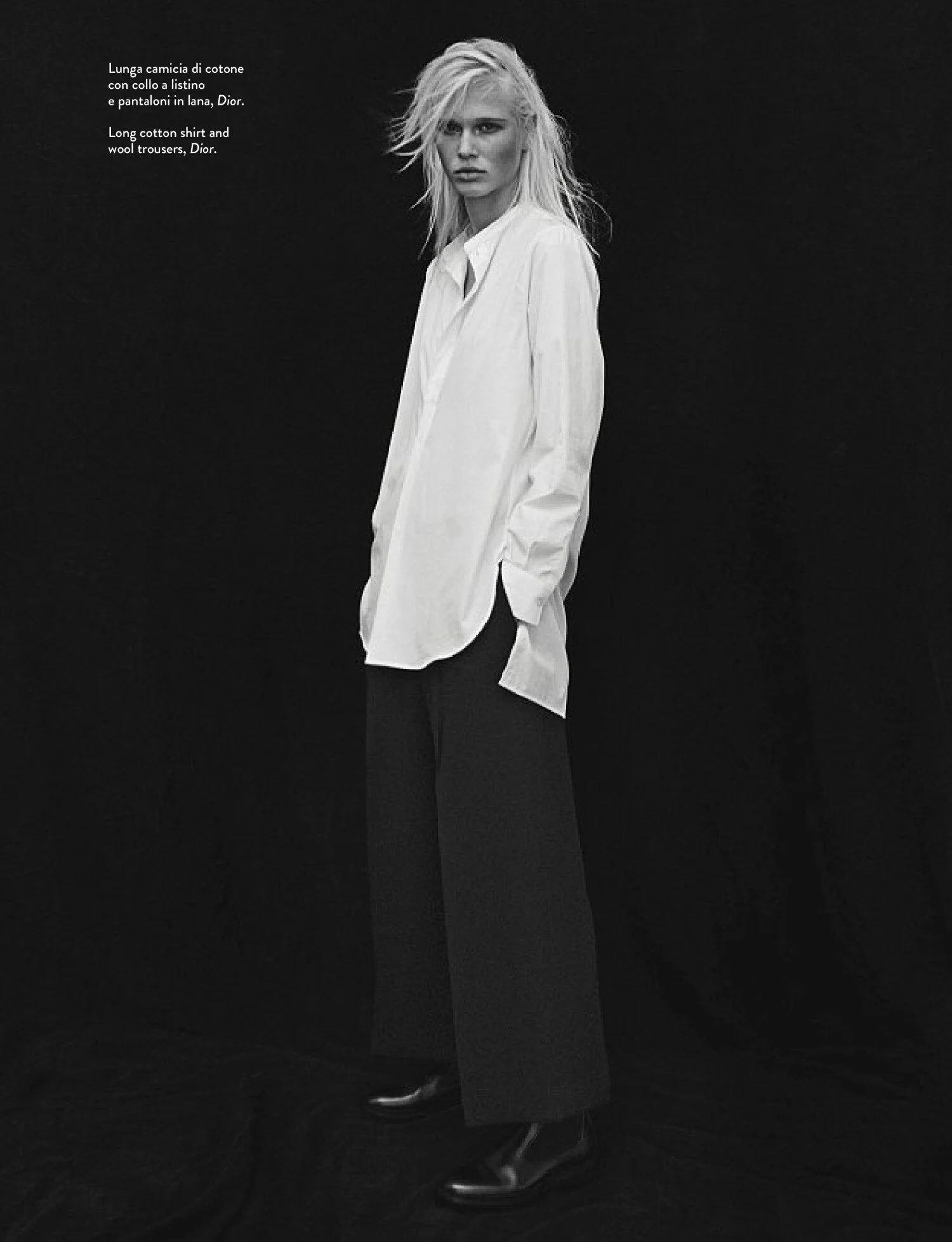 Fien Kloos in 'Black & White' by Jacopo Moschin for Amica Italia — Anne ...