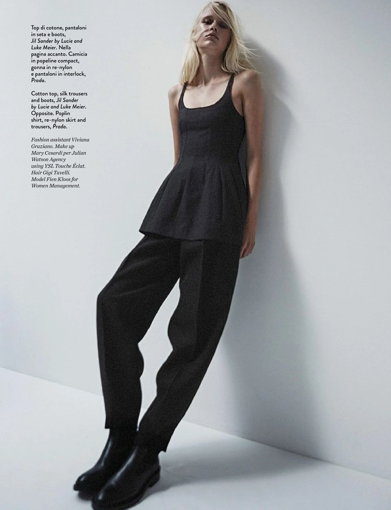 Fien Kloos in 'Black & White' by Jacopo Moschin for Amica Italia — Anne ...