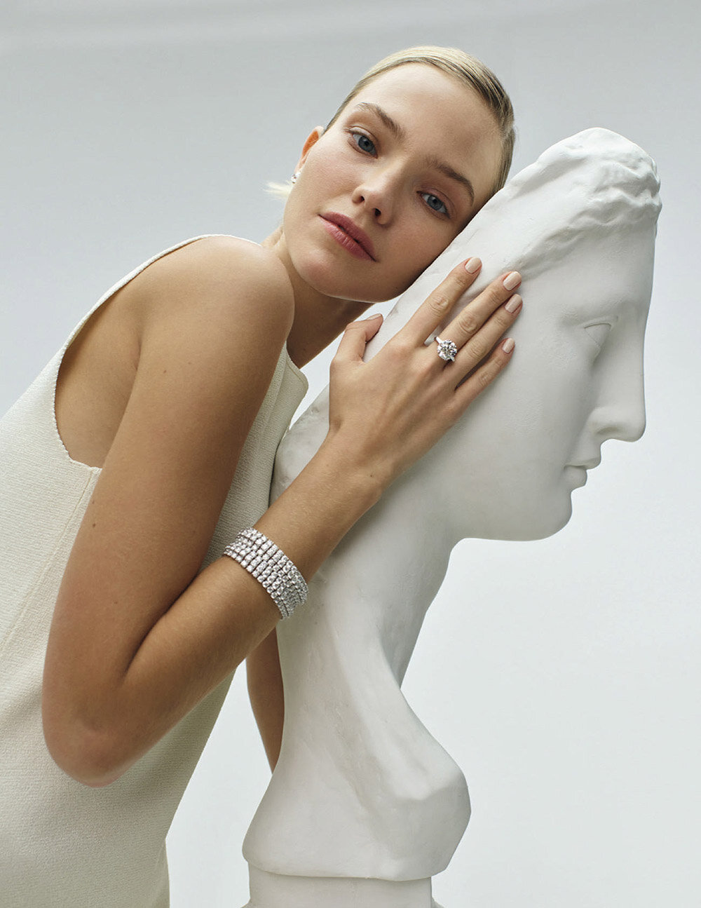Sasha Luss Wears White Luxury Labels Vogue Russia January — Anne Of Carversville