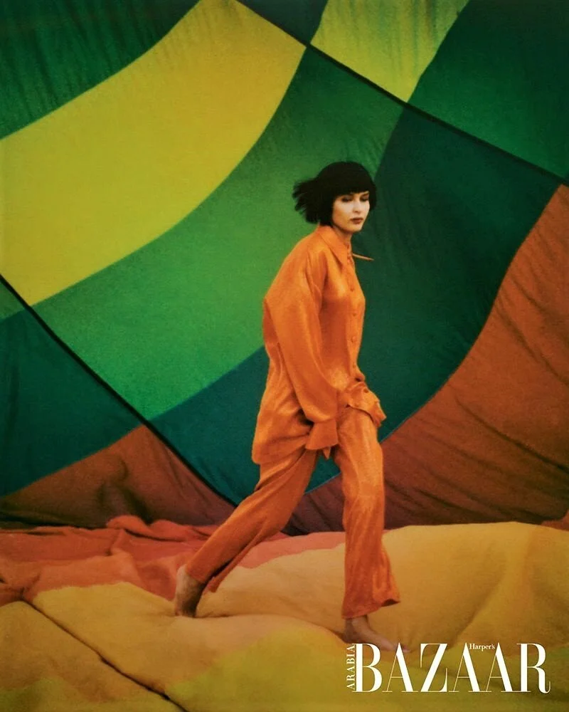 Azza Slimene in Fashion Lift Off by Kristian Schuller for Harper's ...