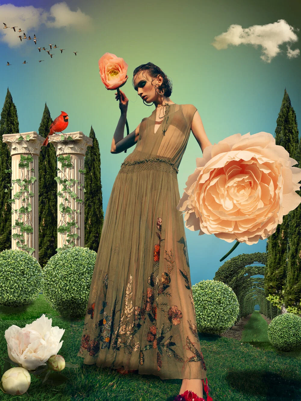 Daniela Rettore Captures A Fashion Flower Fest for Marie Claire Hong ...