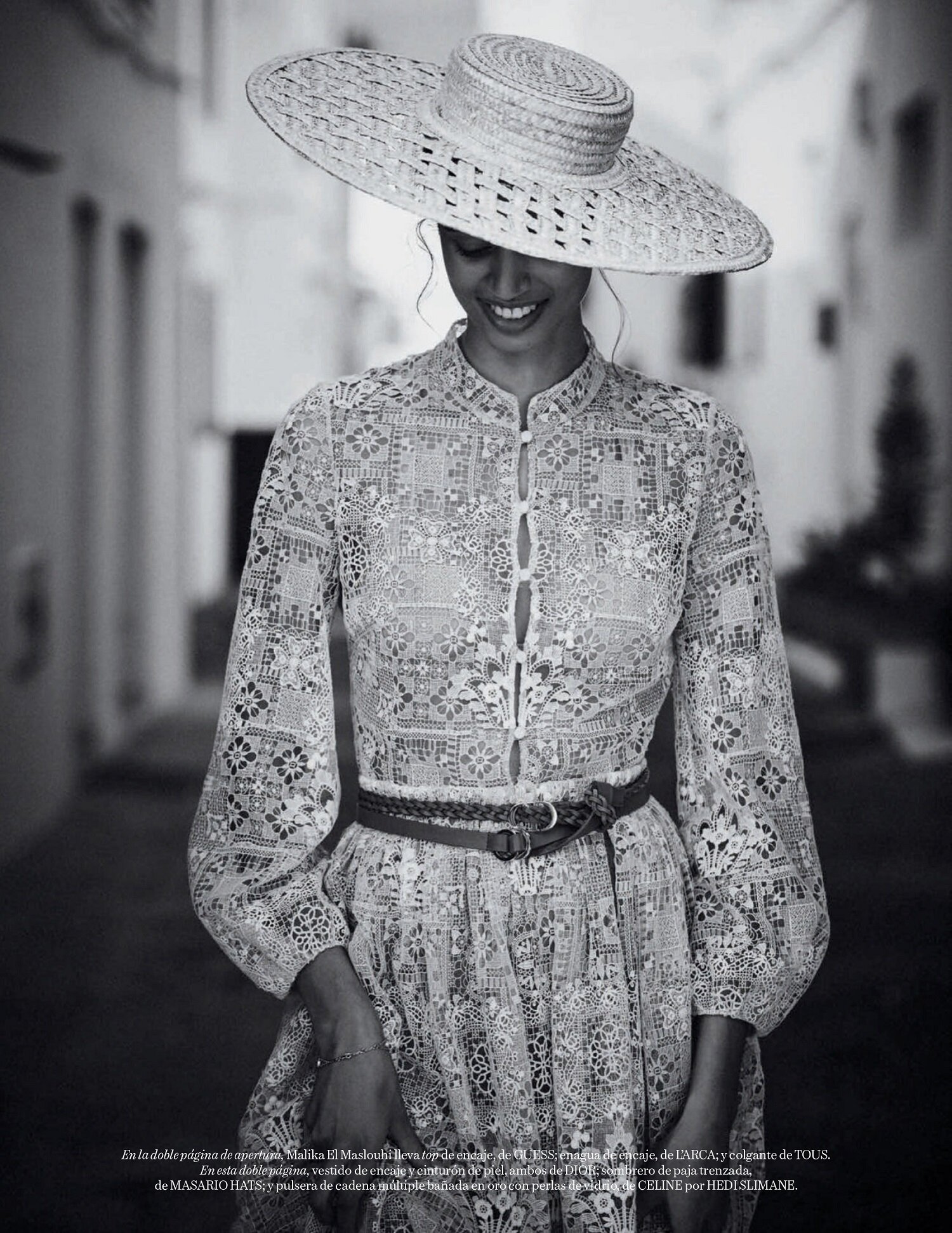Malika El Maslouhi's Breezy White Elegance by Boo George for Vogue ...