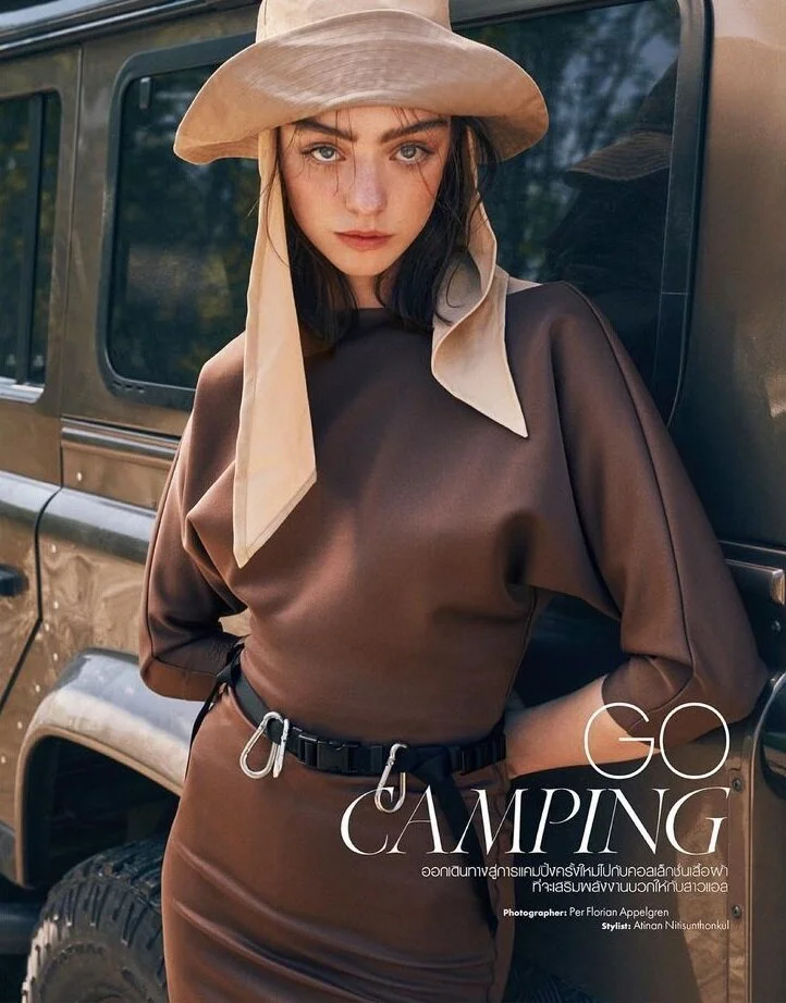 Alice Vink Goes Camping in Sober Style for ELLE Thailand September ...