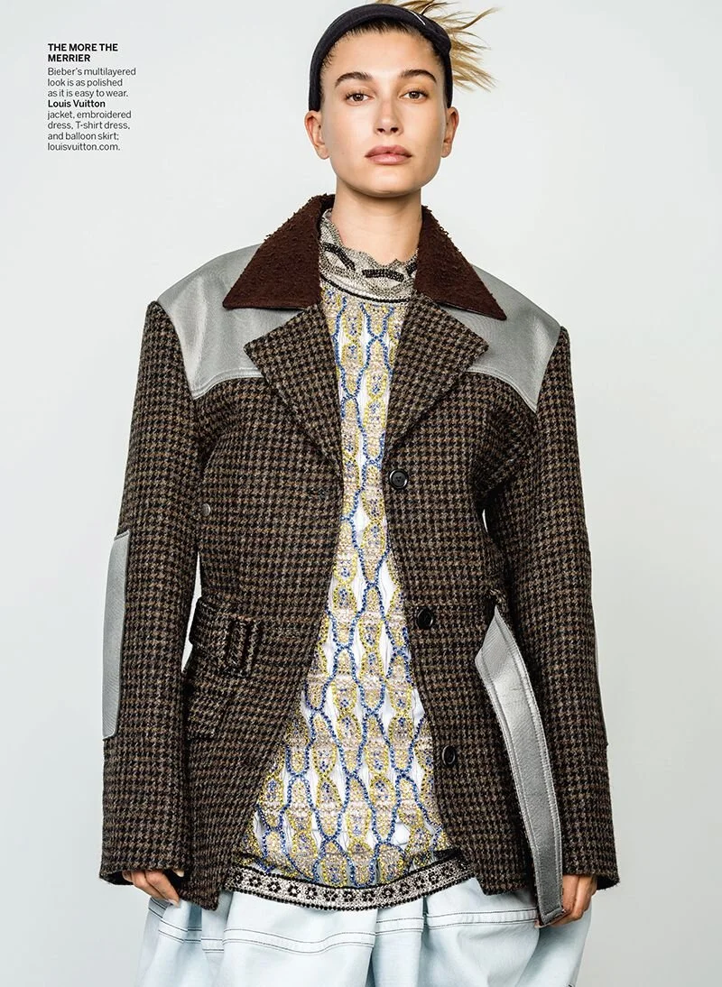 Hailey Bieber in Reimagined Jackets by Stefan Ruiz in Vogue US — Anne ...