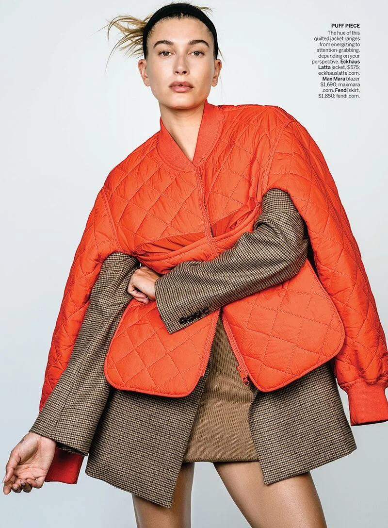 Hailey Bieber in Reimagined Jackets by Stefan Ruiz in Vogue US — Anne ...