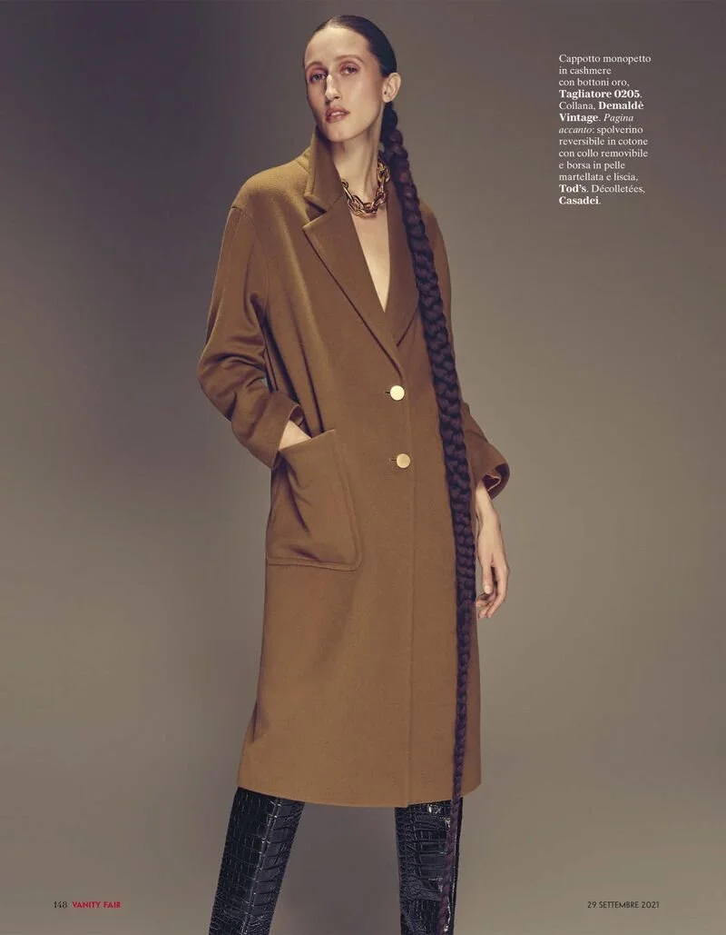 Anna Cleveland Wears Noble Origins Coats for Vanity Fair Italia — Anne ...