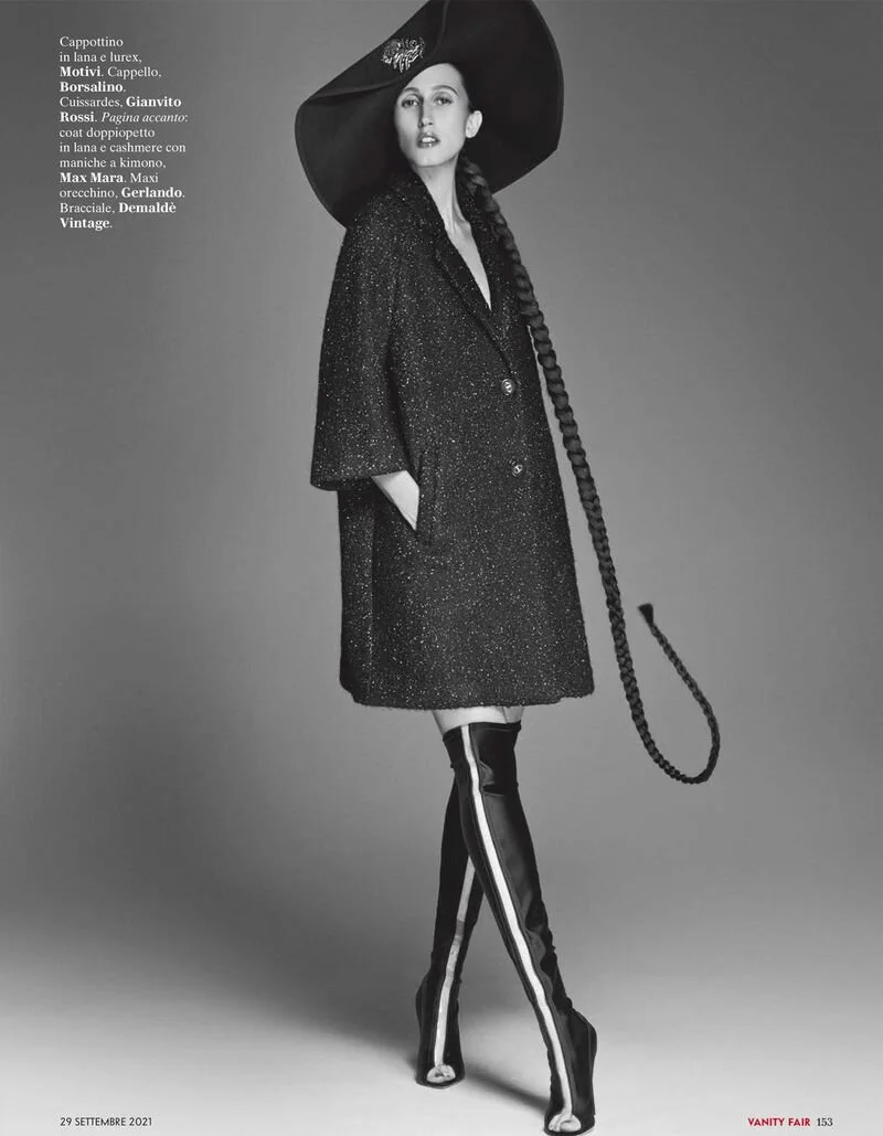 Anna Cleveland Wears Noble Origins Coats for Vanity Fair Italia — Anne ...