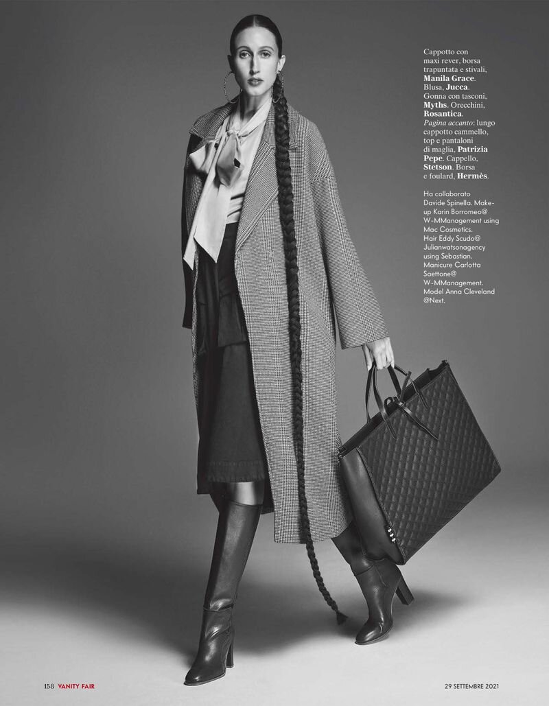 Anna Cleveland Wears Noble Origins Coats for Vanity Fair Italia — Anne ...