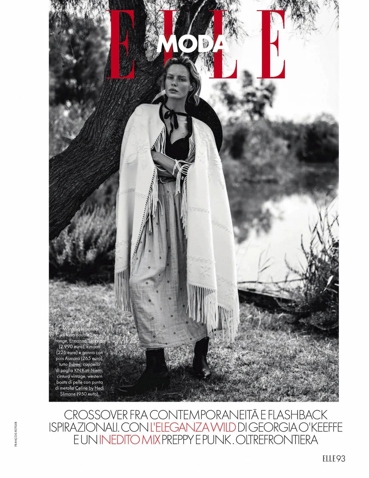 Marlijn Hoek Channels 'O'Keefe' by Francois Rotger ELLE Italia October ...