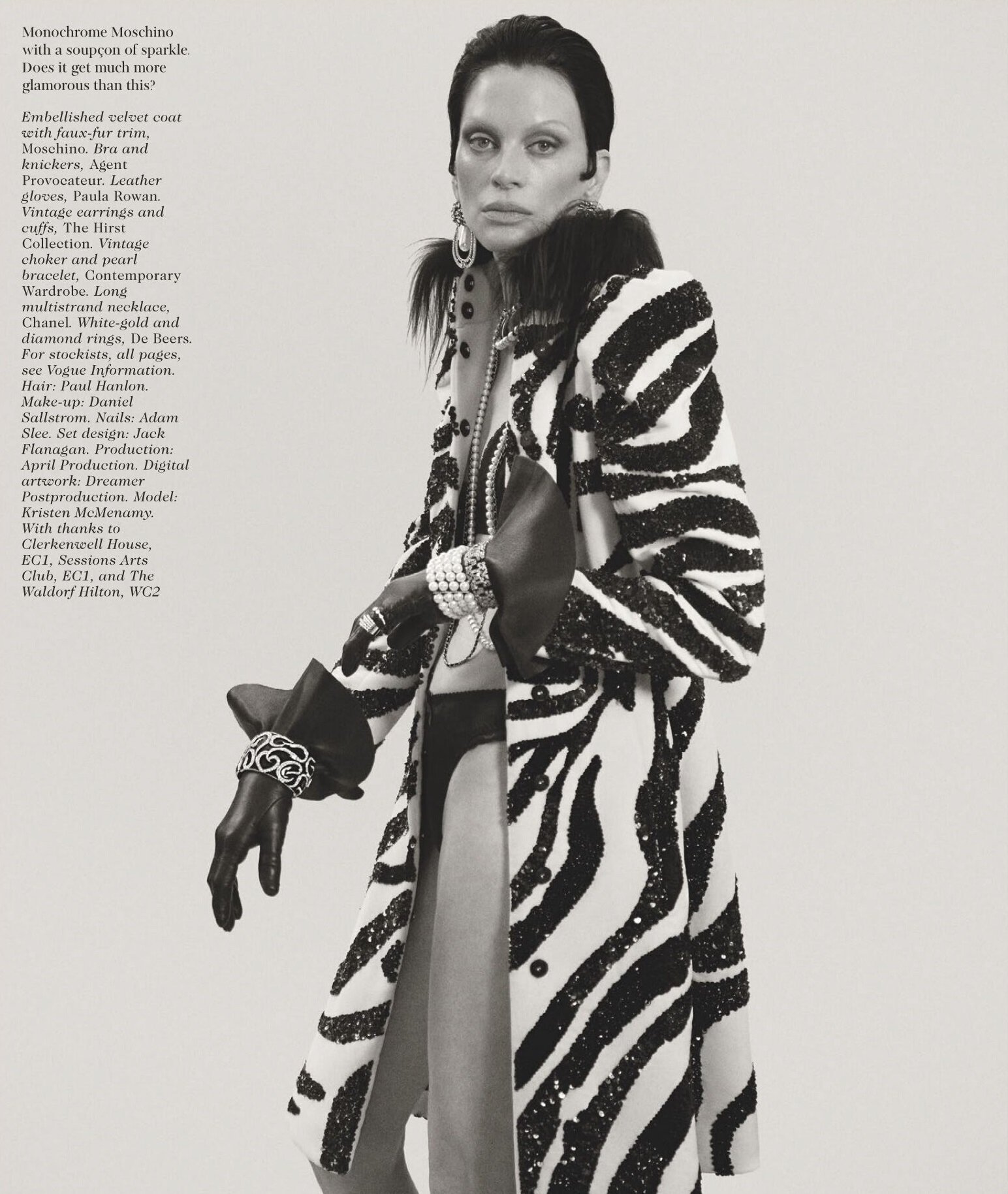 Kristen McMenamy's Opulence in 'The Heiress' for British Vogue — Anne ...