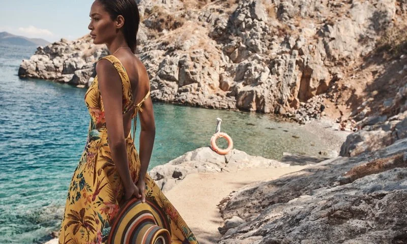 Zimmermann Resort Swim 2022 Joan Smalls in Hydra, Greece — Anne of ...
