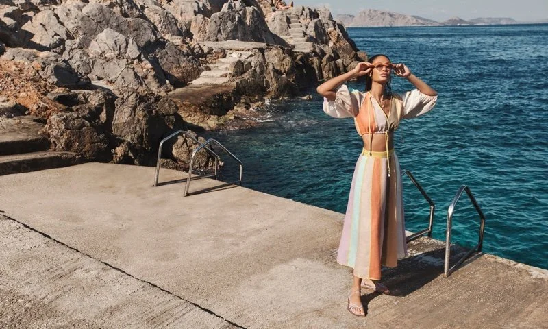 Zimmermann Resort Swim 2022 Joan Smalls in Hydra, Greece — Anne of ...
