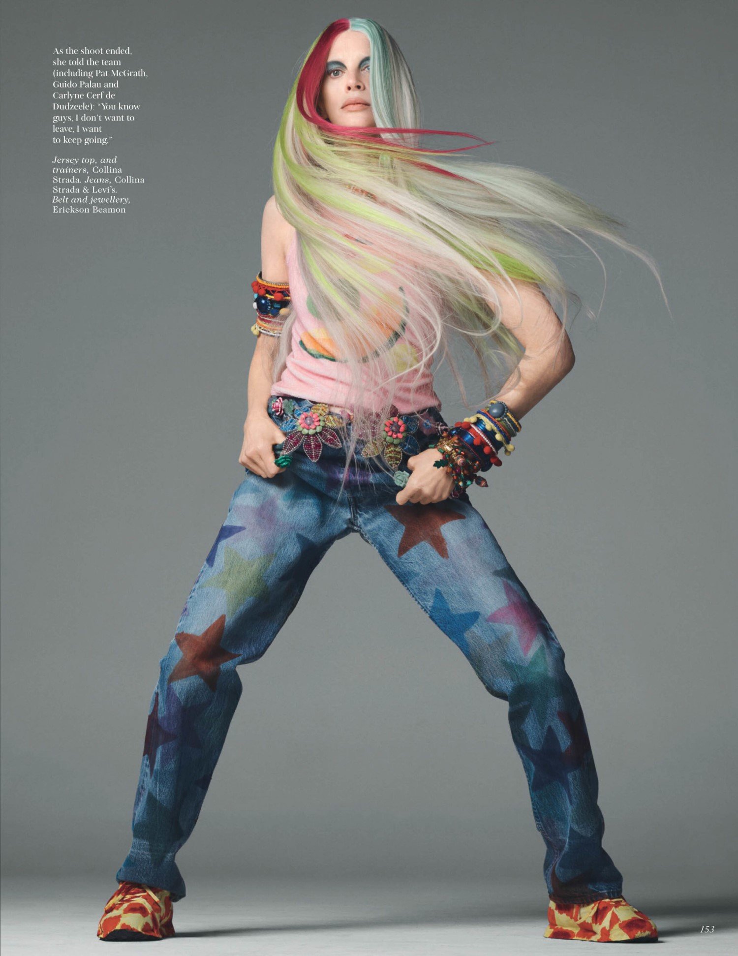 Kristen McMenamy by Steven Meisel for Vogue UK January 2022 — Anne of ...