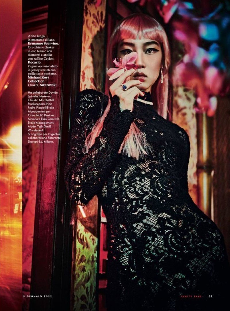 Signe Vilstrup Flashes 'Night Out' Glam Vanity Fair Italia January ...