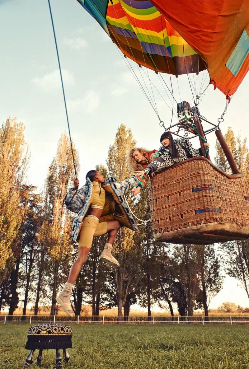 Gucci x The North Face Balloon Ride in Harper's Bazaar Mexico — Anne of ...