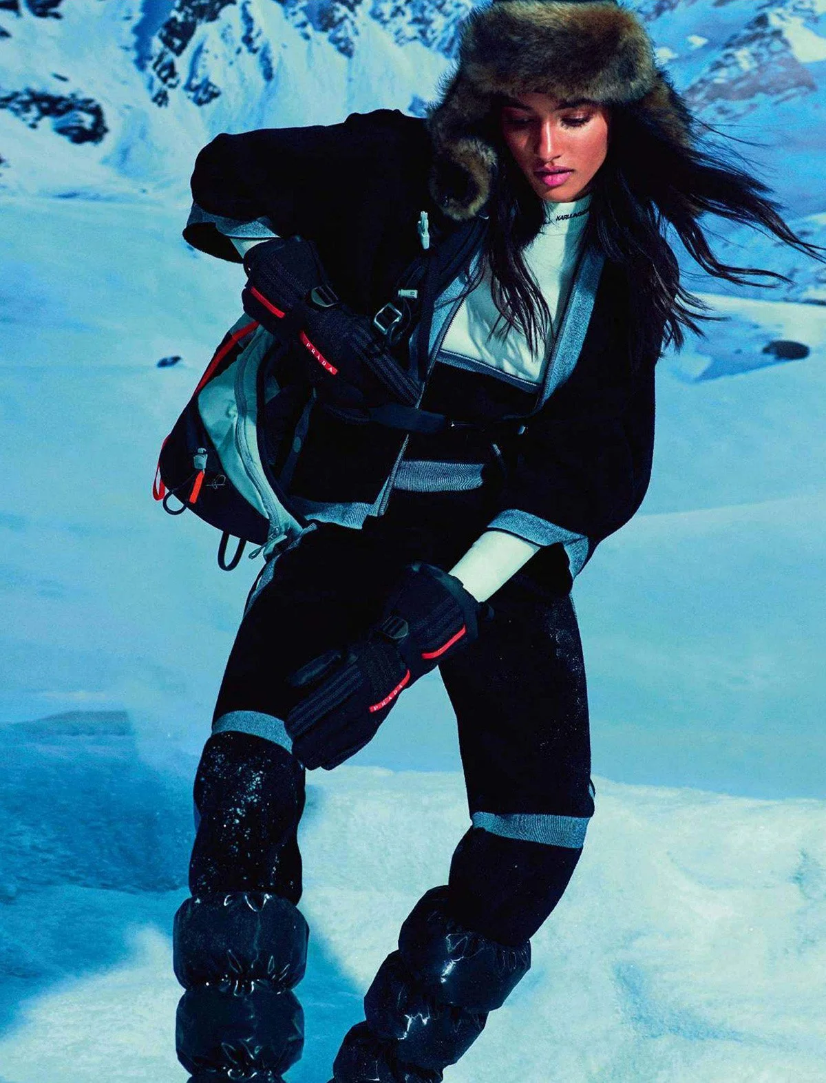 Snow Bunny Maria Khan on Ski Slopes Runway by Mario Sierra — Anne of ...