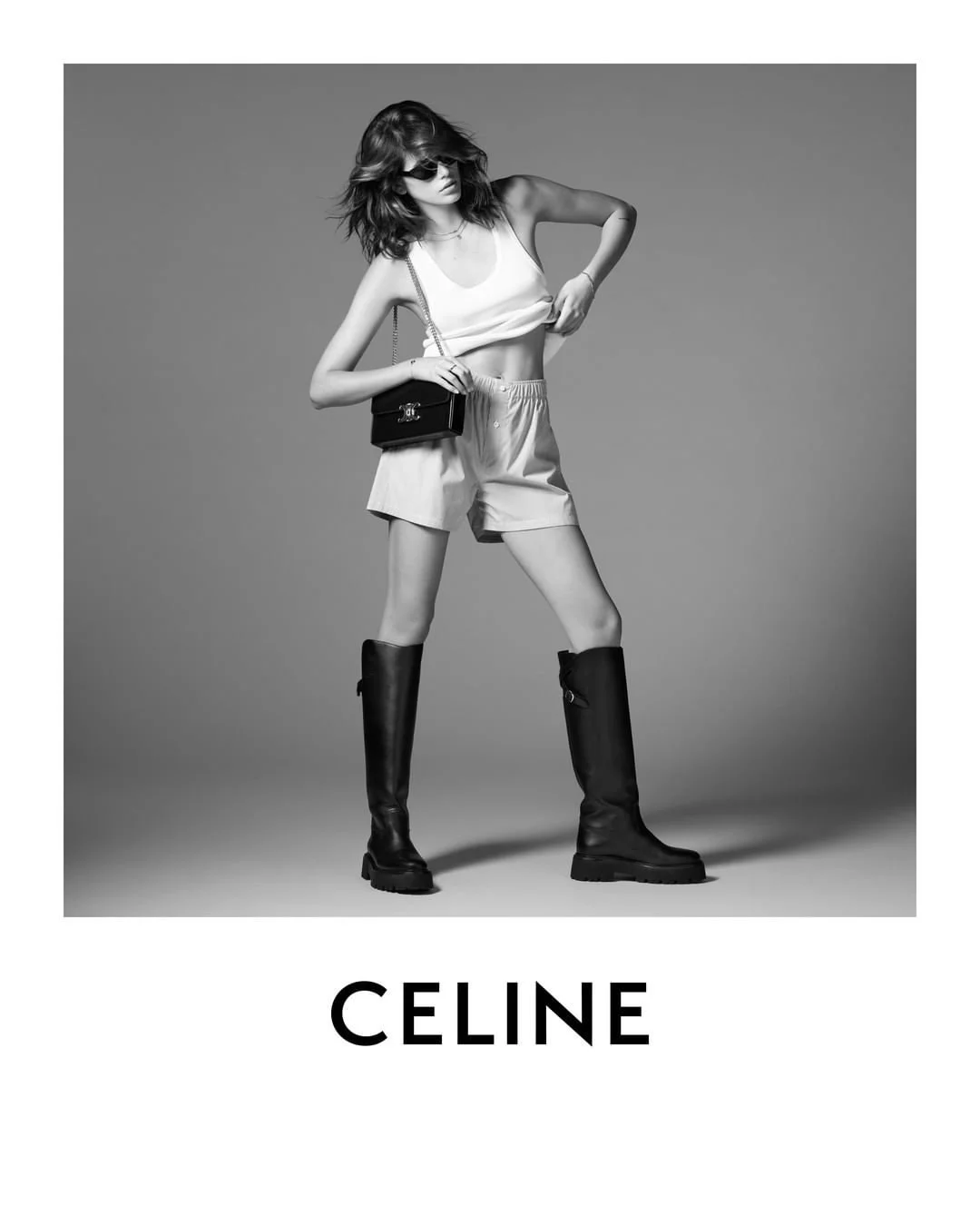 Kaia Gerber's CÉLINE Winter 2022 Campaign, by Hedi Slimane — Anne of Carversville