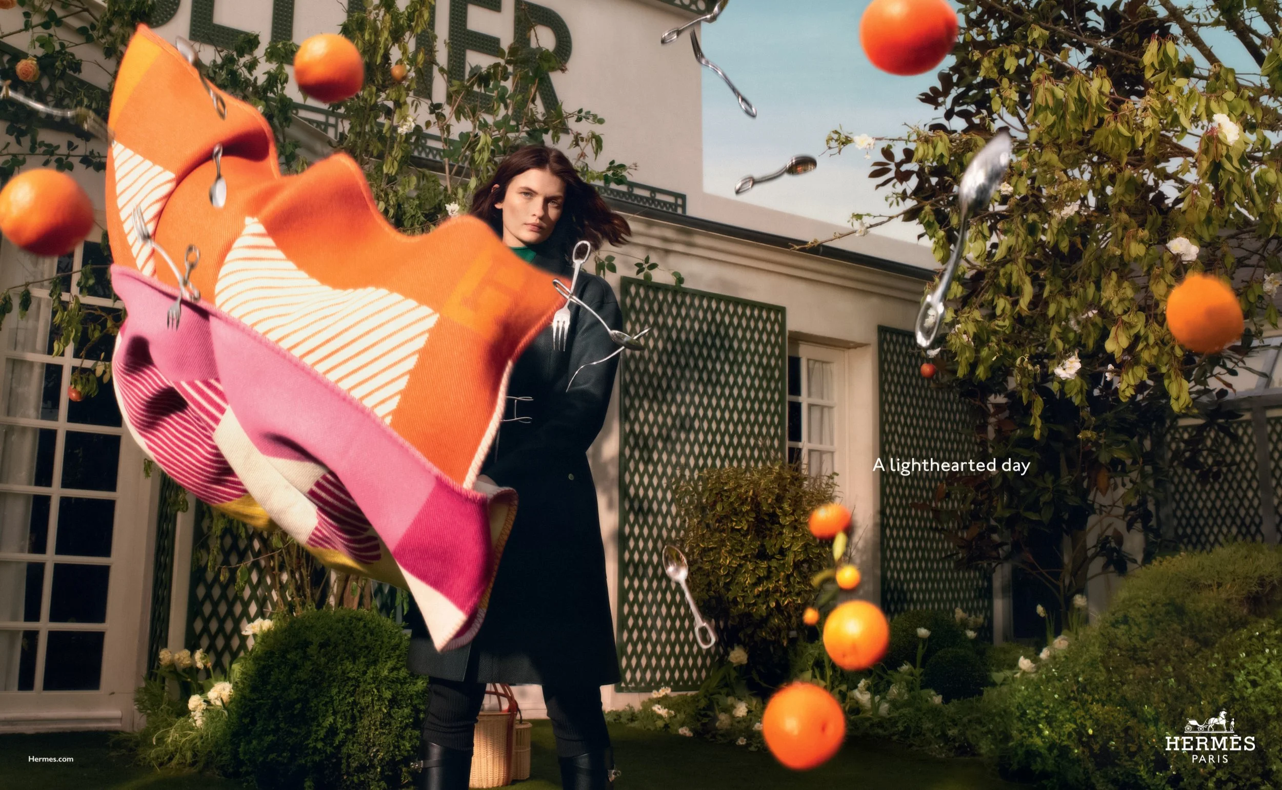 Lara Mullen, Mika Schneider in Hermes FW 2022 Campaign — Anne of Carversville