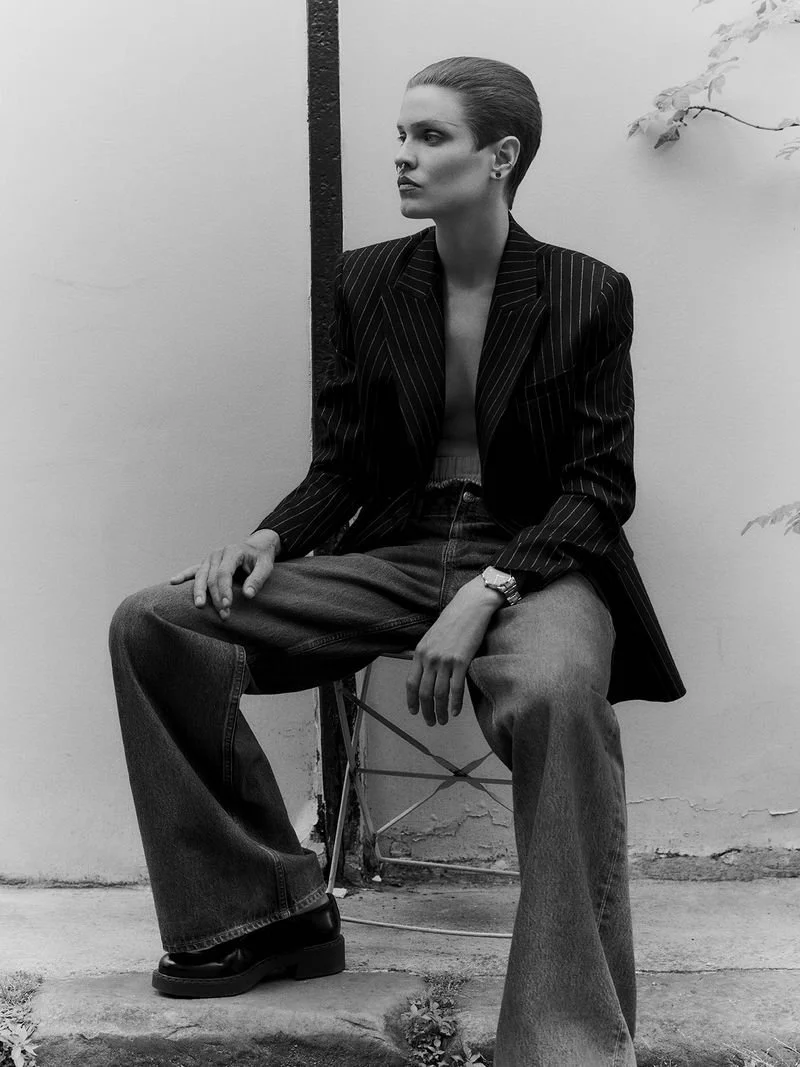 Sara Vienna Suits Up in Vogue France August Lensed by Amit — Anne of ...