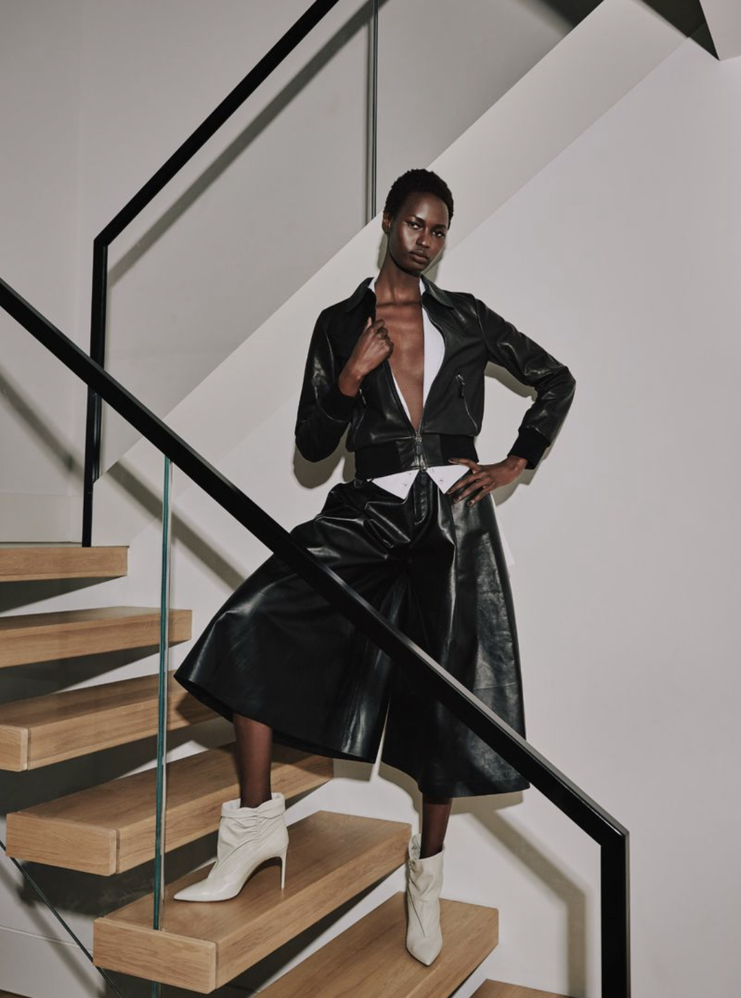 Ayuel in 'Red Hot Leather' by Jem Mitchell Harper's Bazaar UK — Anne of Carversville