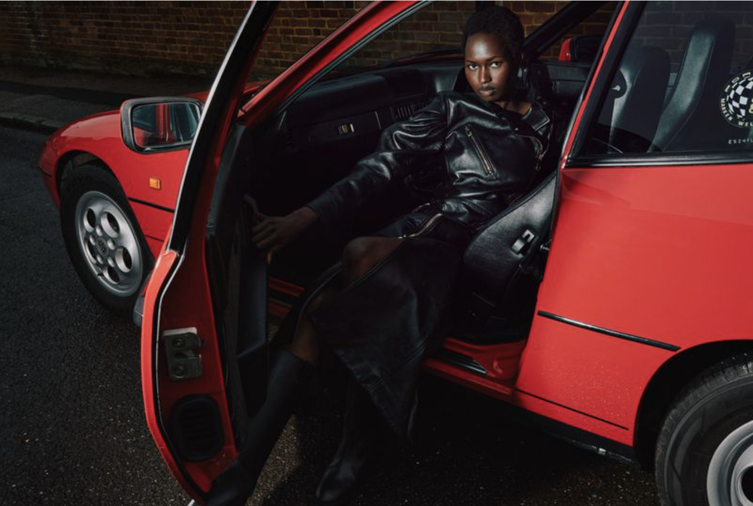 Ayuel in 'Red Hot Leather' by Jem Mitchell Harper's Bazaar UK — Anne of ...