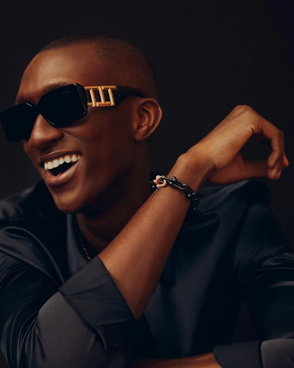 Alioune Fall in Tiffany & Co Hardwear & Eyewear Nov 2022 — Anne of ...