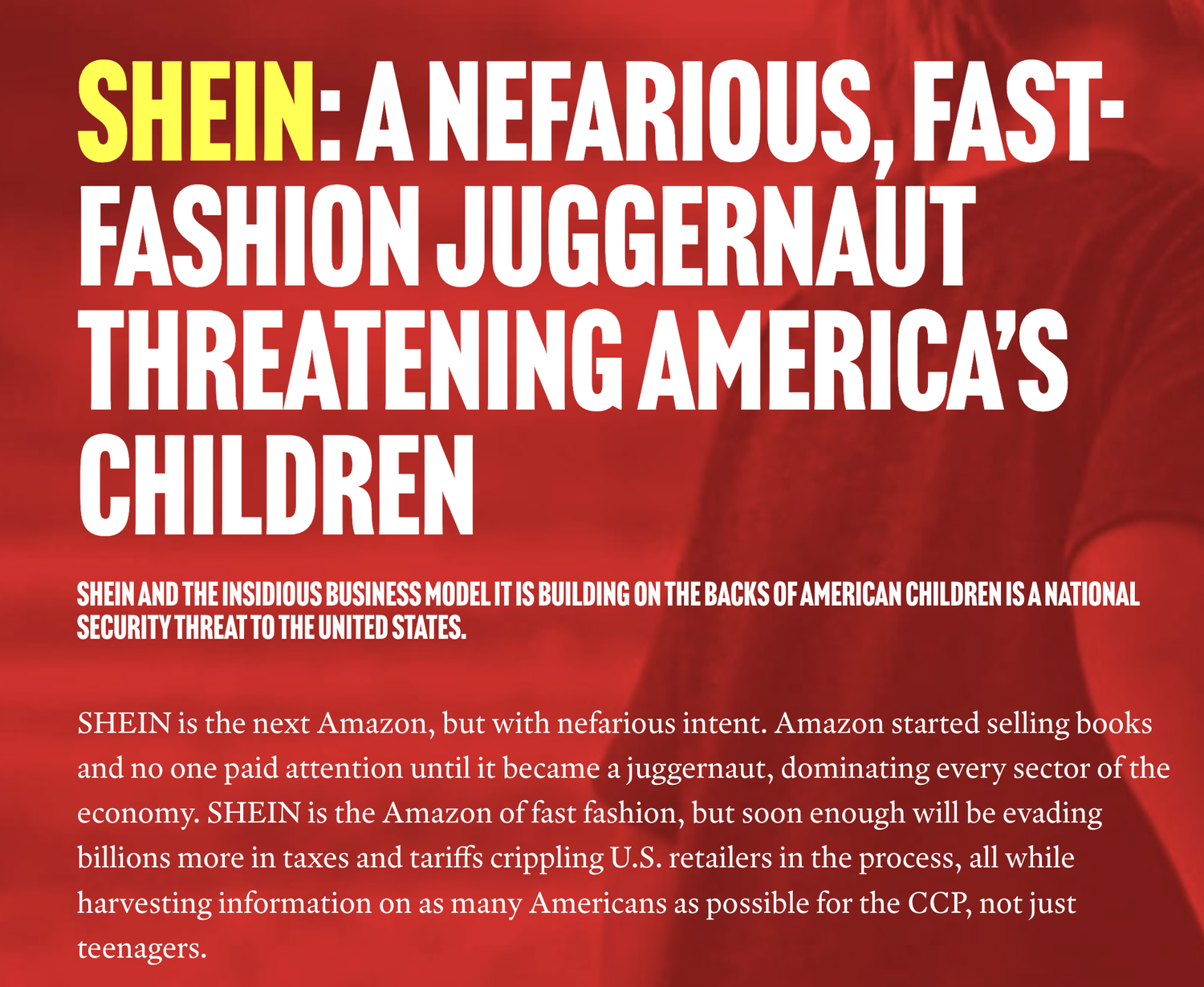 New National Security Charges for Big Fashion Polluter SHEIN — Anne of ...