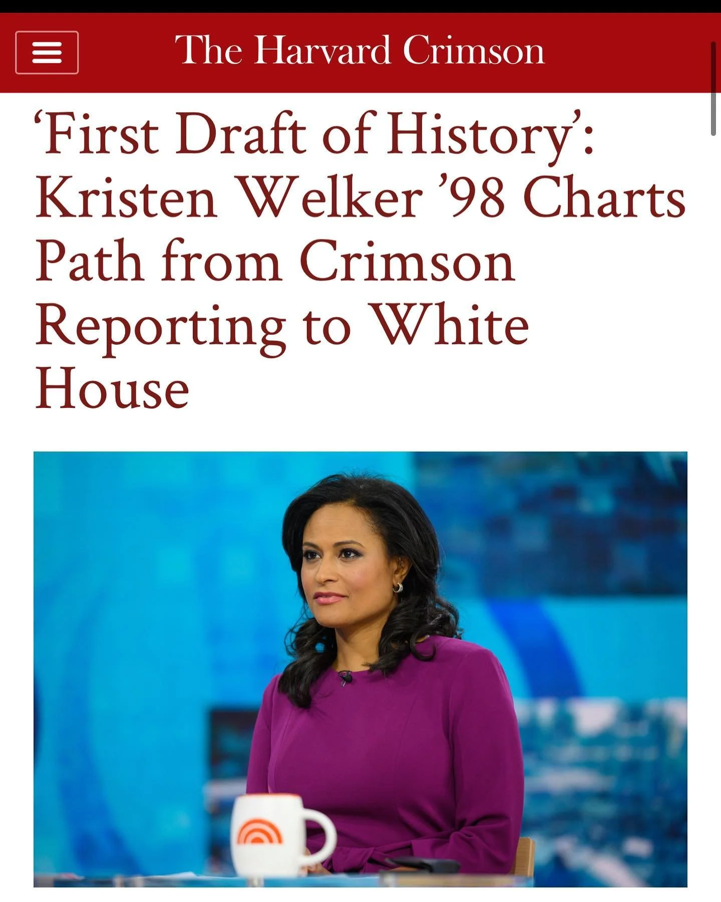 Kristen Welker Takes Helm of NBC's 'Meet the Press' — Anne of Carversville