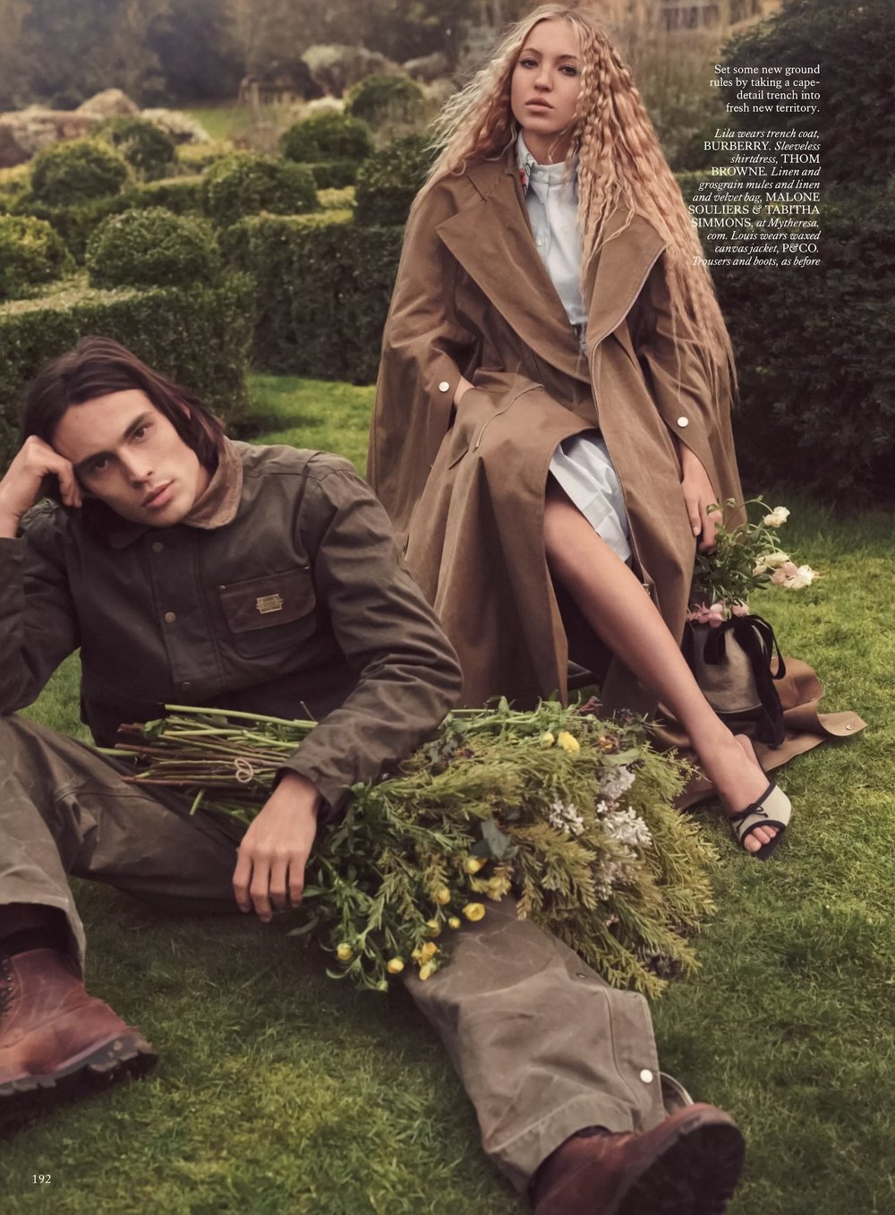 Lila Moss and Louis Baines in Surrey Garden for British Vogue — Anne of ...