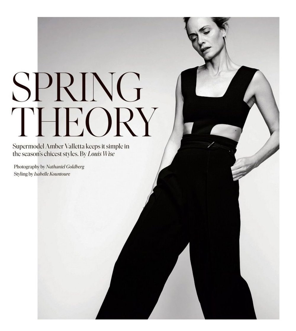 Amber Valletta Is Chic and Sleek in HTSI Magazine Spring Style — Anne ...