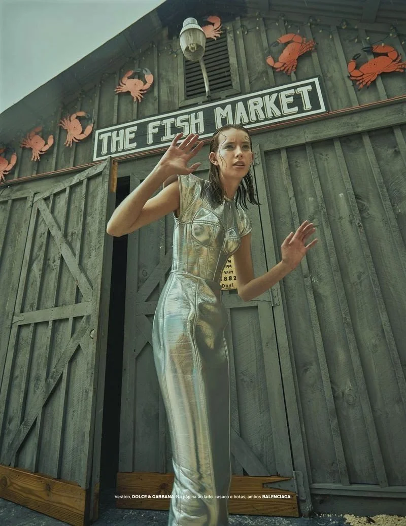 Kerrigan Clark Poses in a Fishy Eco Story for Vogue Portugal — Anne of ...